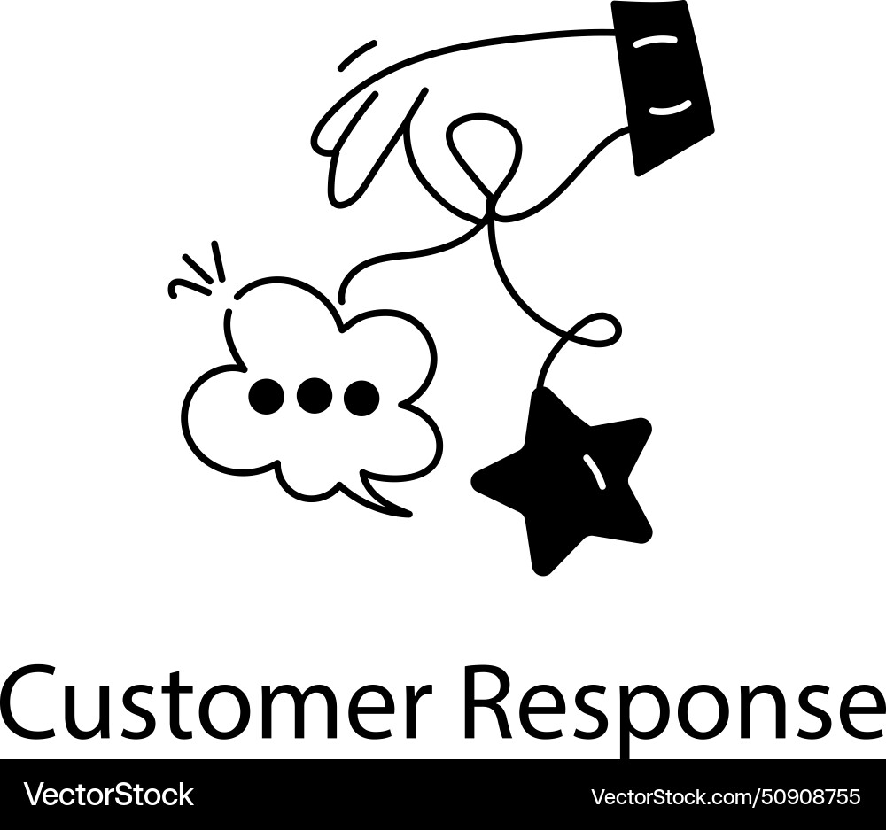 Customer response Royalty Free Vector Image - VectorStock