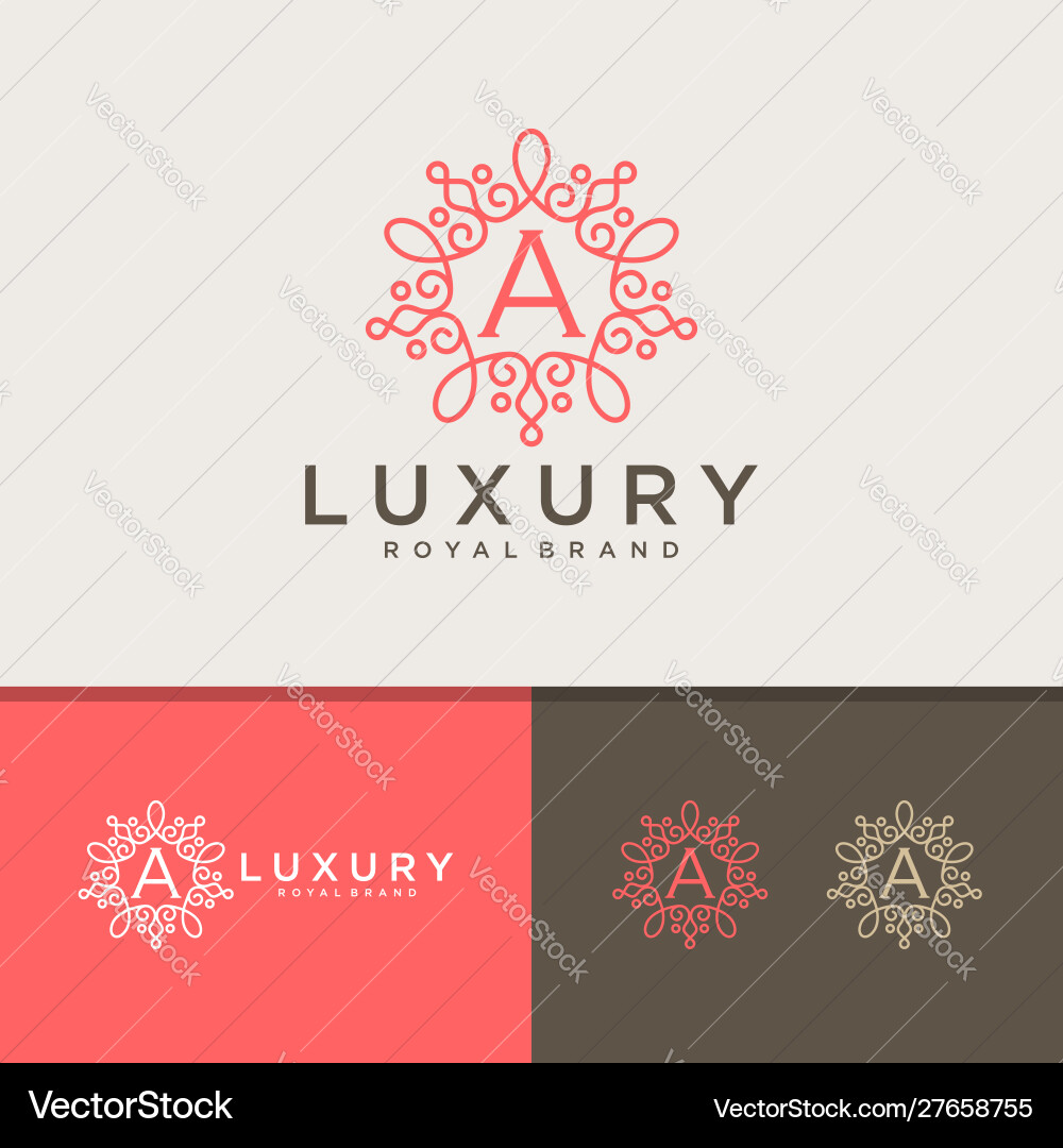 Elegant luxury logos Royalty Free Vector Image