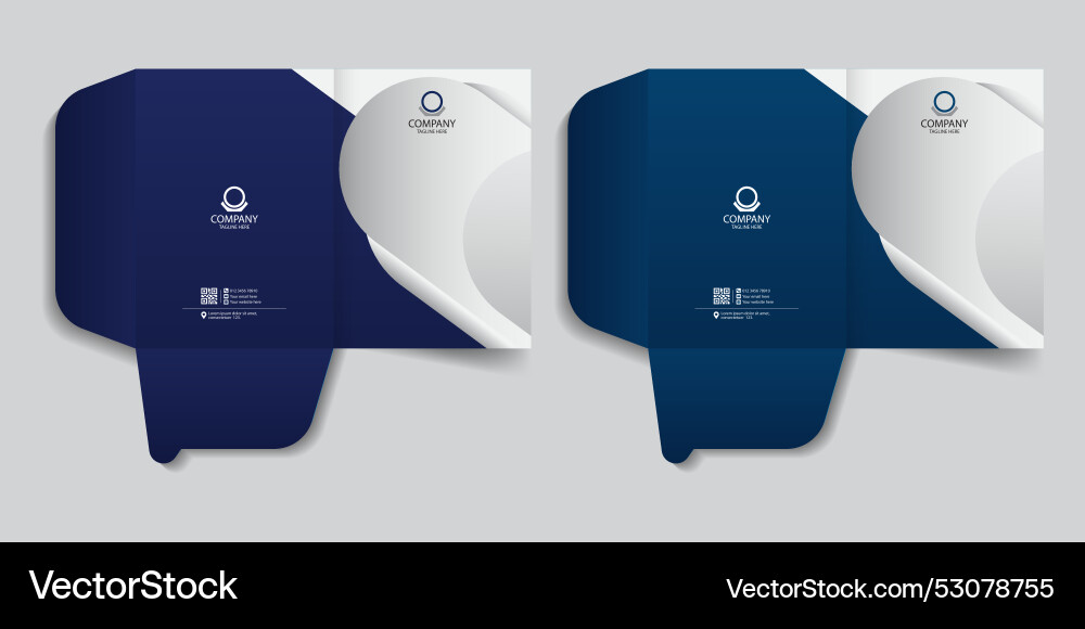 Folder design template stationery Royalty Free Vector Image