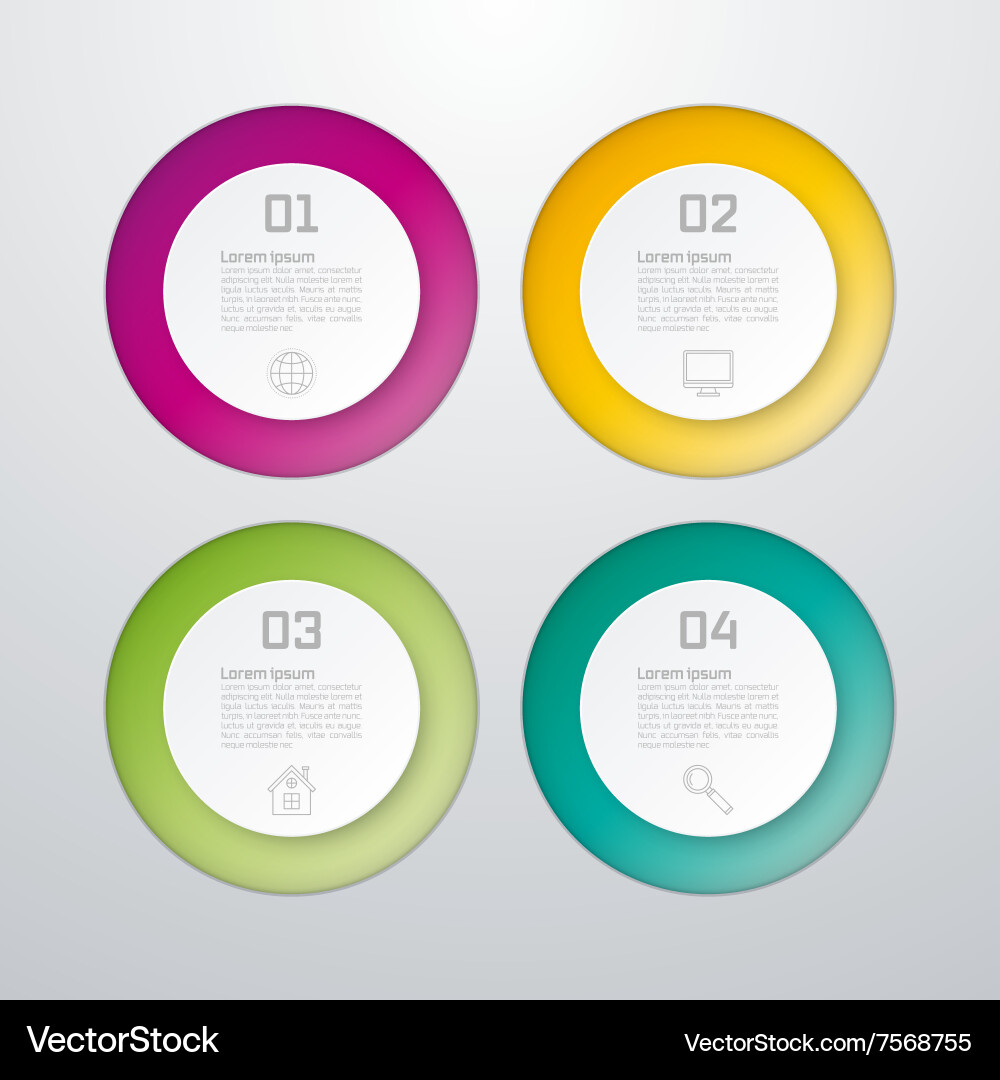 Four options infographics Royalty Free Vector Image