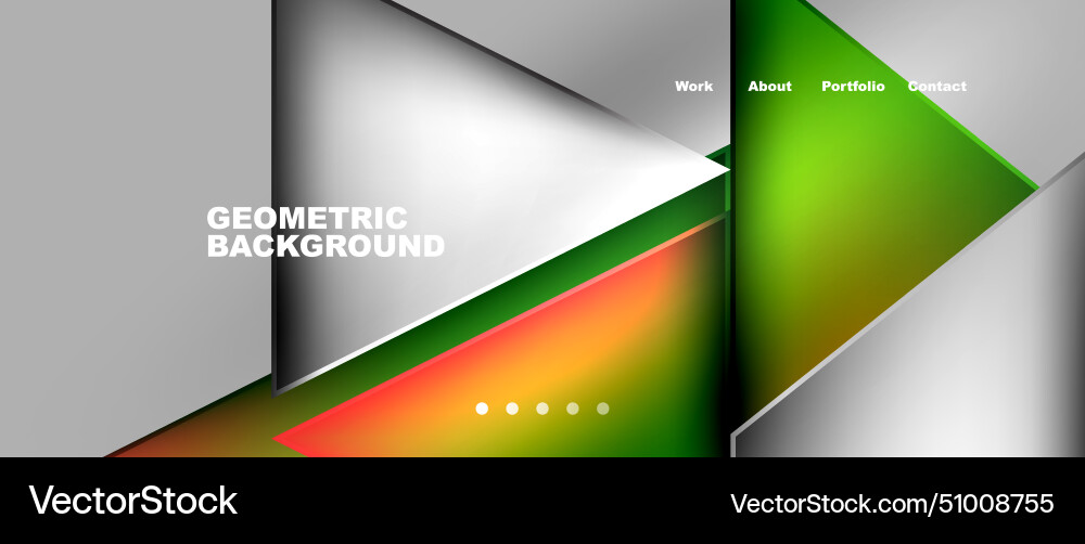 Geometric pattern of green and red triangles Vector Image