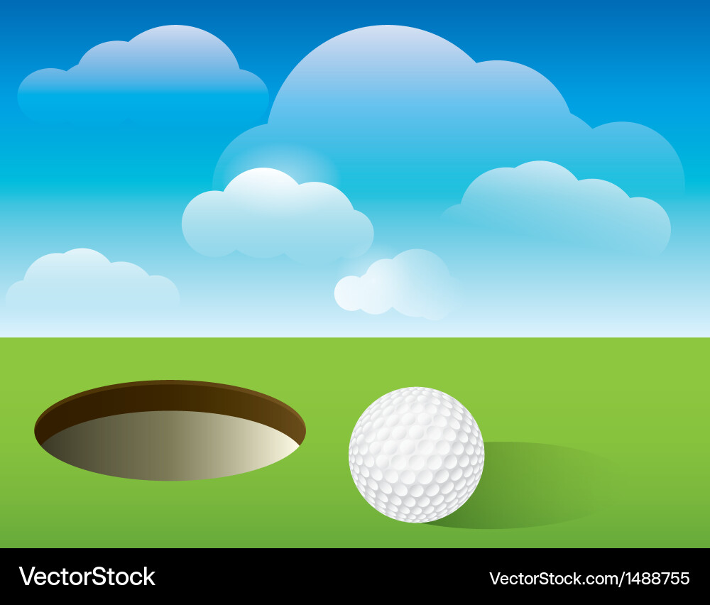 Golf putting green background Royalty Free Vector Image