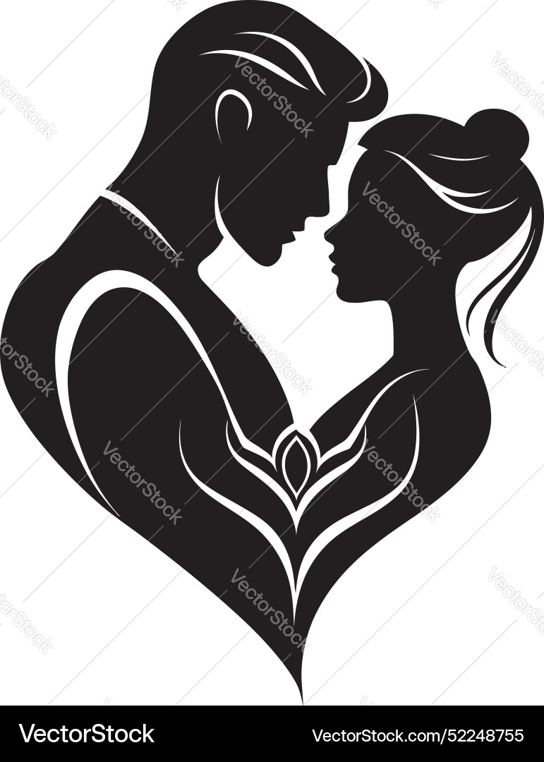 Sultry partners black icon design for seductive Vector Image