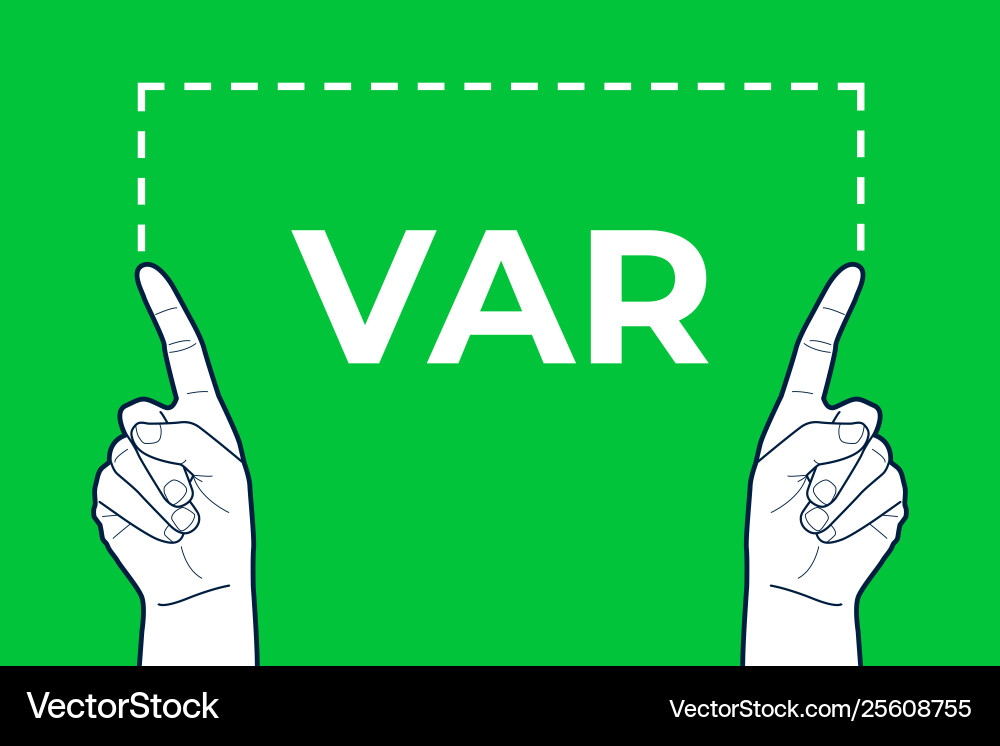 Var Schiedsrichter Handzeichen Lizenzfreies Vektorbild