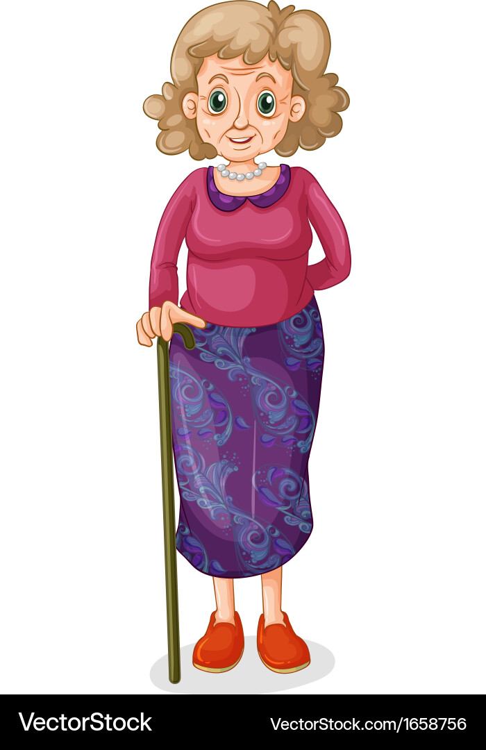 A Beautiful Grandmother Royalty Free Vector Image
