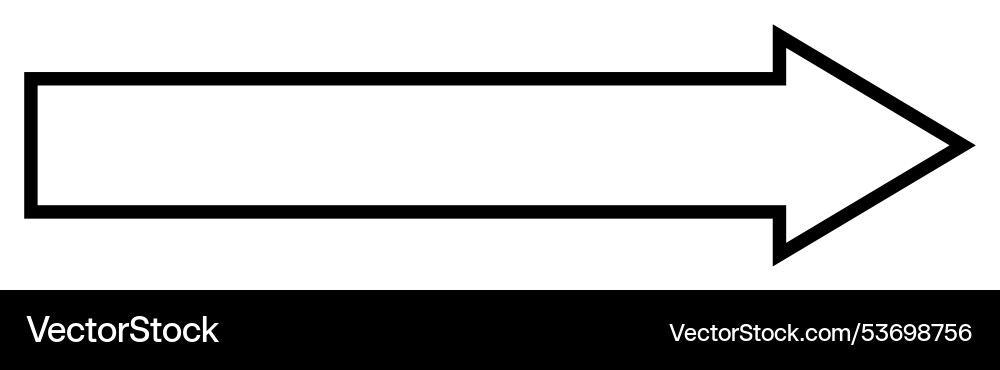 Black and white right-pointing arrow design Vector Image