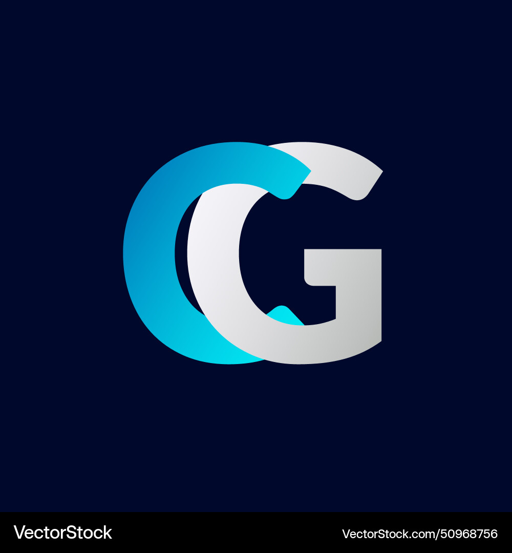 Cg letter logo design template Royalty Free Vector Image