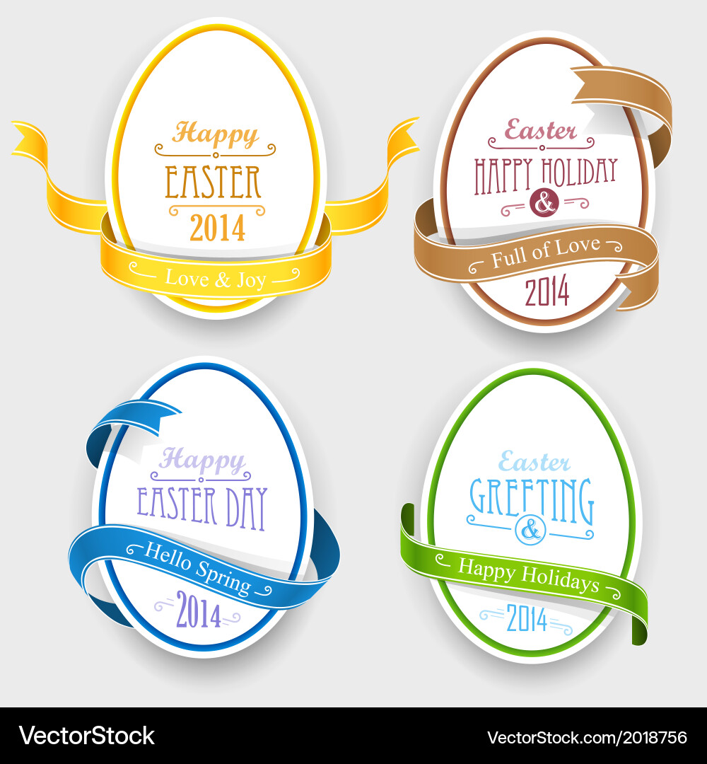 Easter emblems Royalty Free Vector Image - VectorStock