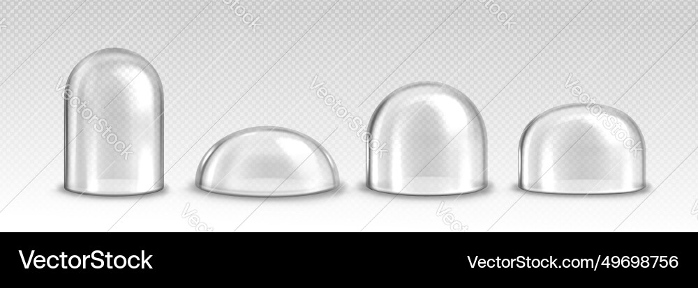Glass hemisphere transparent dome Royalty Free Vector Image
