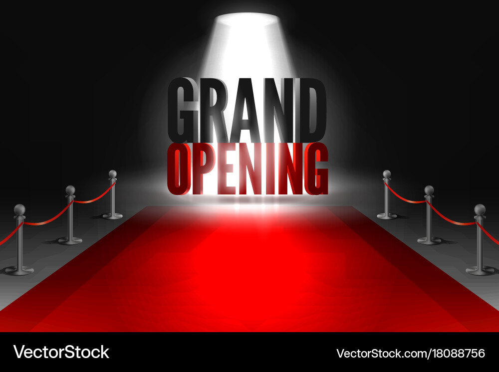 Grand opening event banner Royalty Free Vector Image
