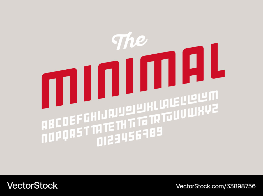 Minimalist Font Collection Royalty Free Vector Image