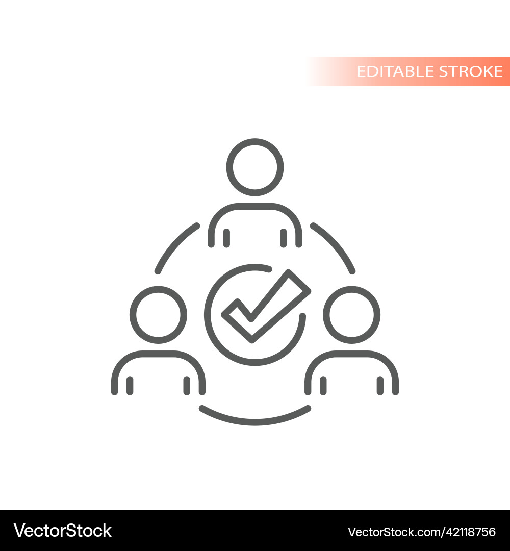 People circle teamwork connectivity icon Vector Image