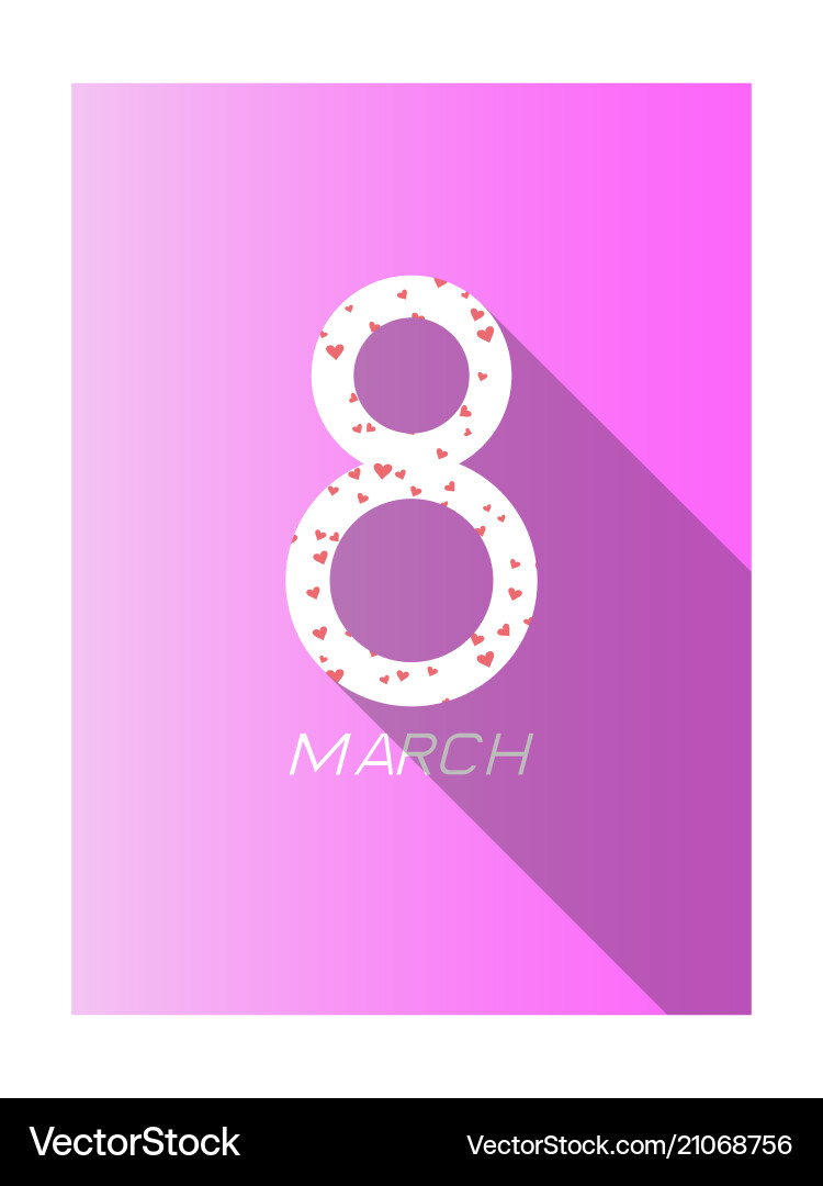 Red style 8 march design elements Royalty Free Vector Image