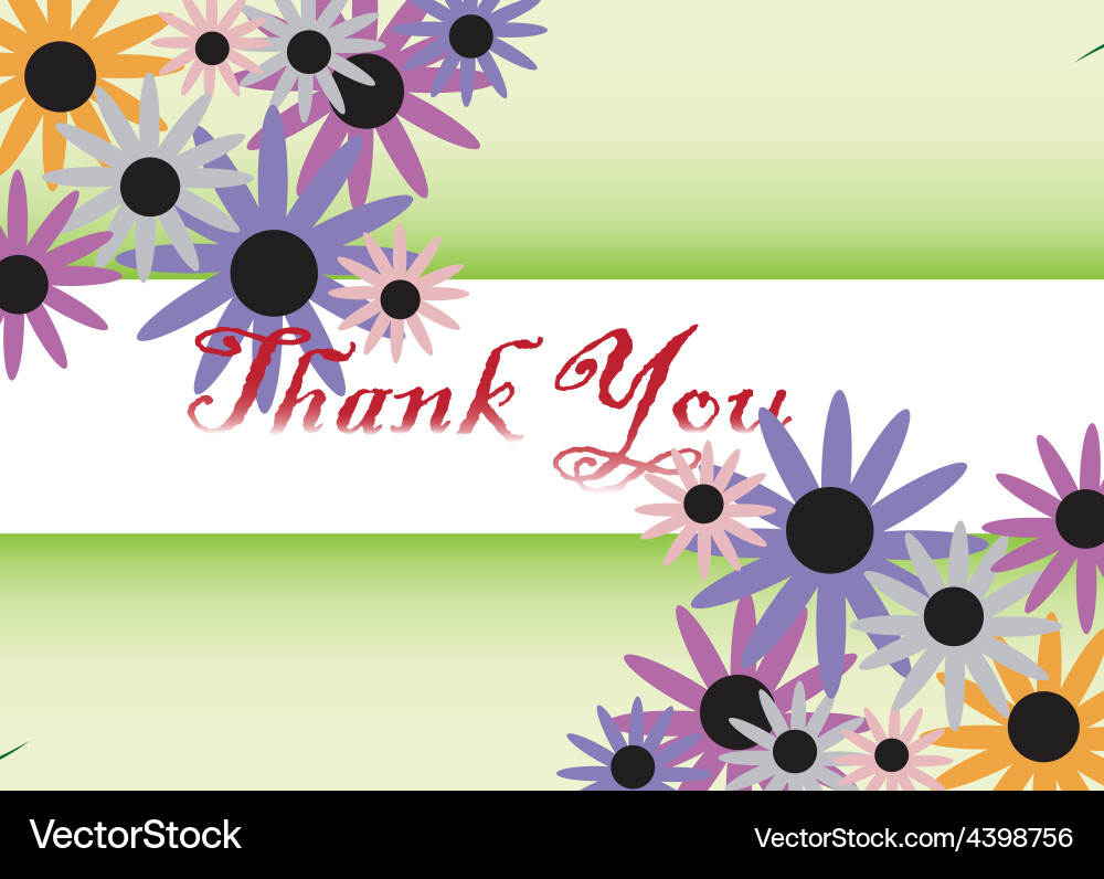 Thank you card background Royalty Free Vector Image