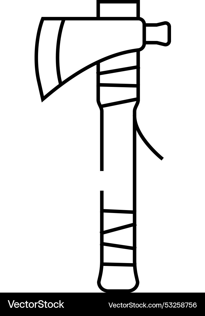 Tomahawk blade line icon Royalty Free Vector Image