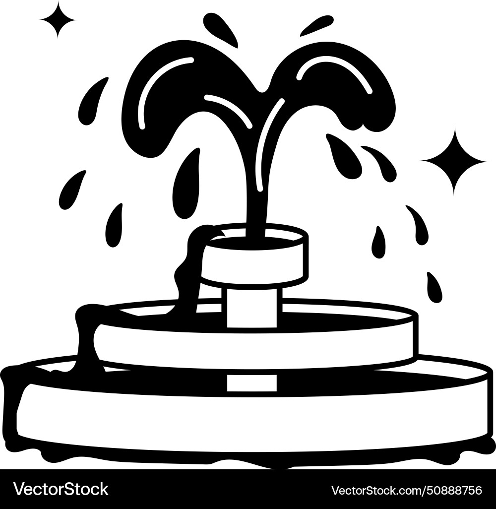 Water fountain Royalty Free Vector Image - VectorStock