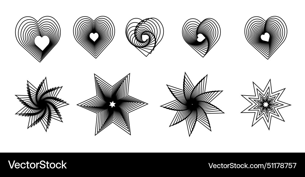 Black heart shape 070424 Royalty Free Vector Image