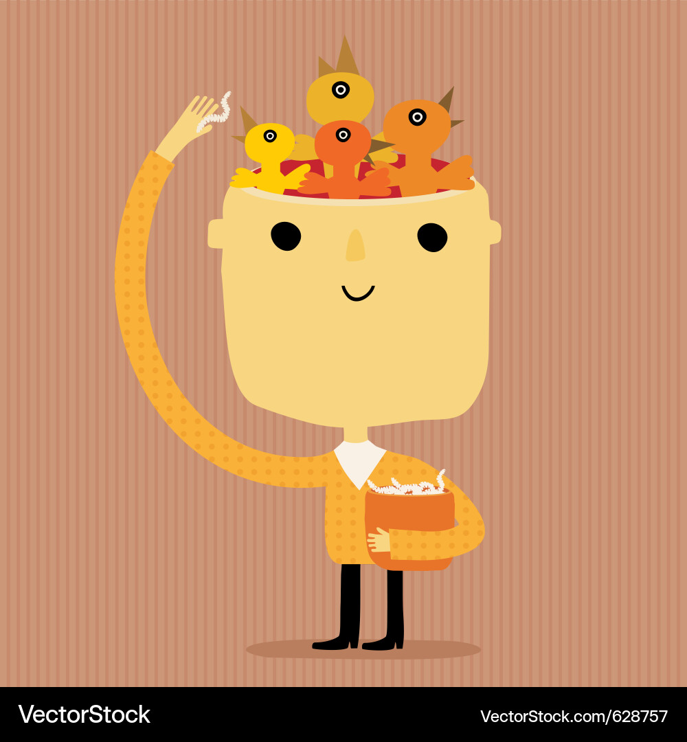 Brain child Royalty Free Vector Image - VectorStock