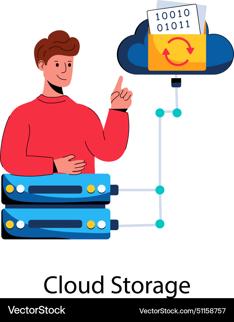 Cloud storage Royalty Free Vector Image - VectorStock