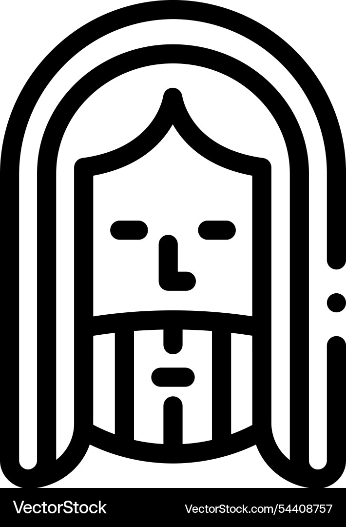 Jesus icon thin linear style design isolated Vector Image