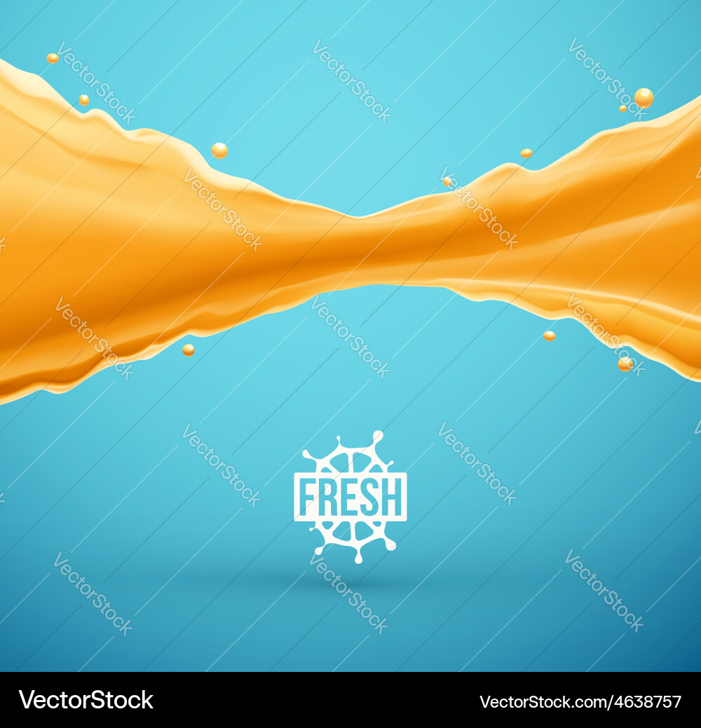 Juice splash Royalty Free Vector Image - VectorStock