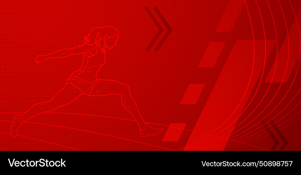 Long jumper themed background Royalty Free Vector Image
