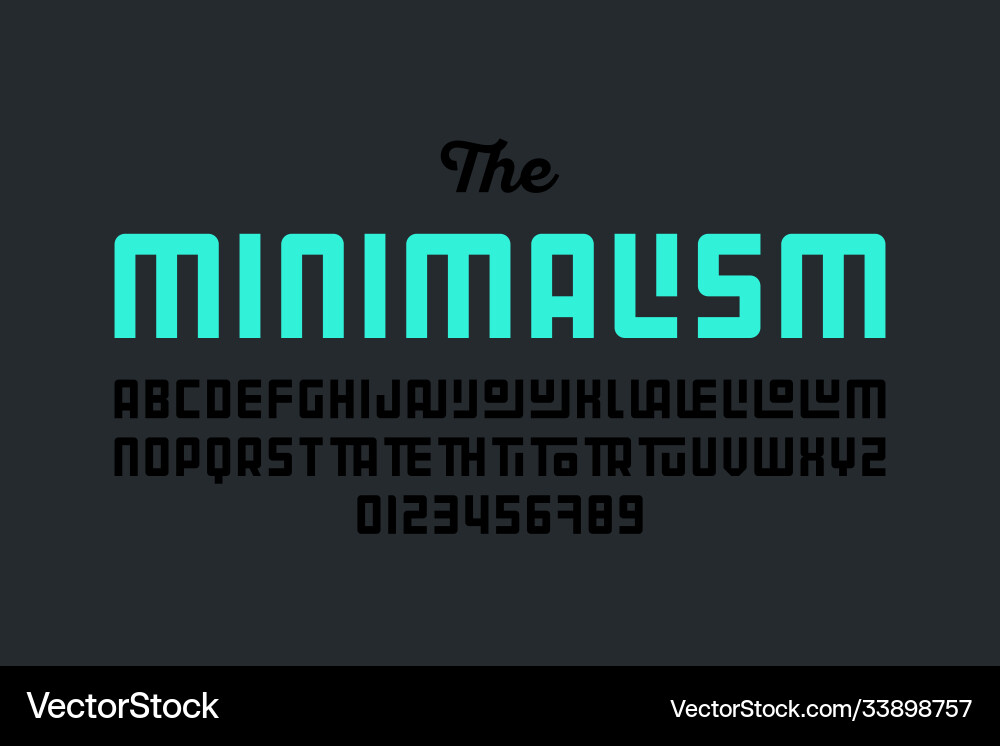 Minimal style font Royalty Free Vector Image - VectorStock