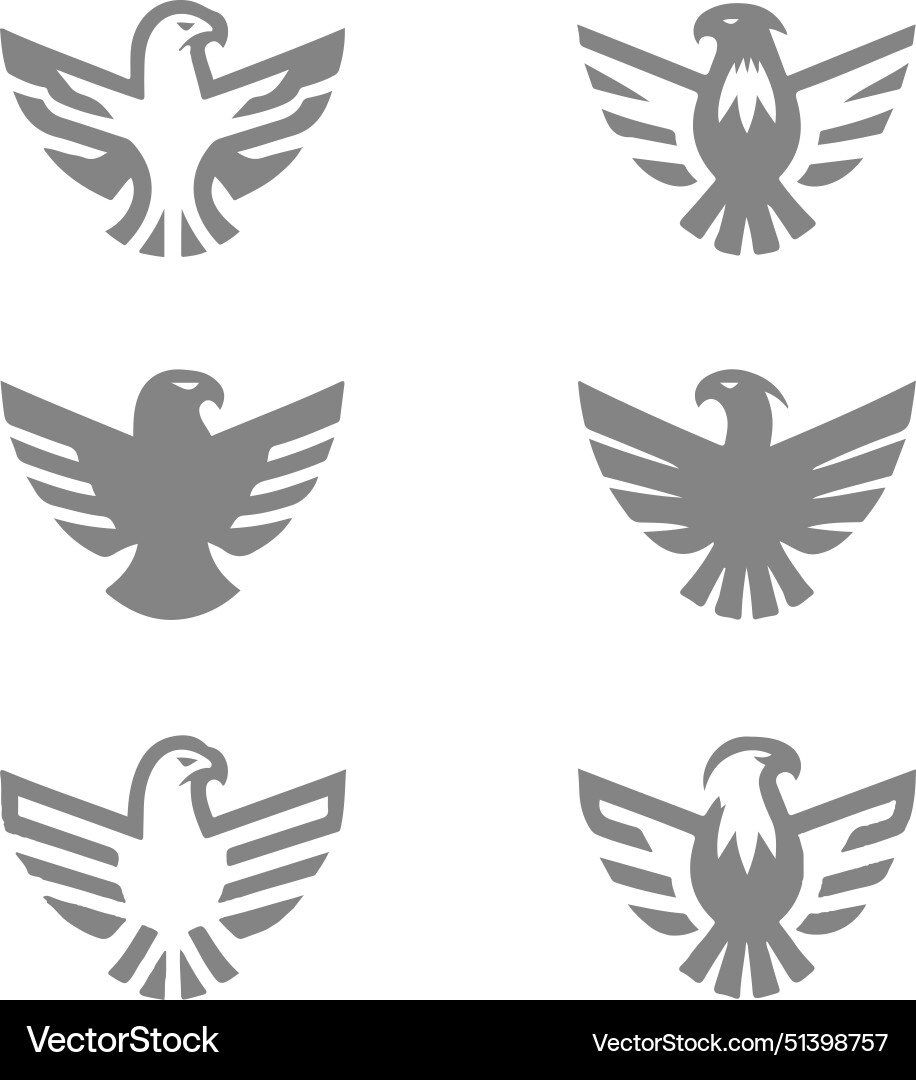 Modern eagle logo designs Royalty Free Vector Image