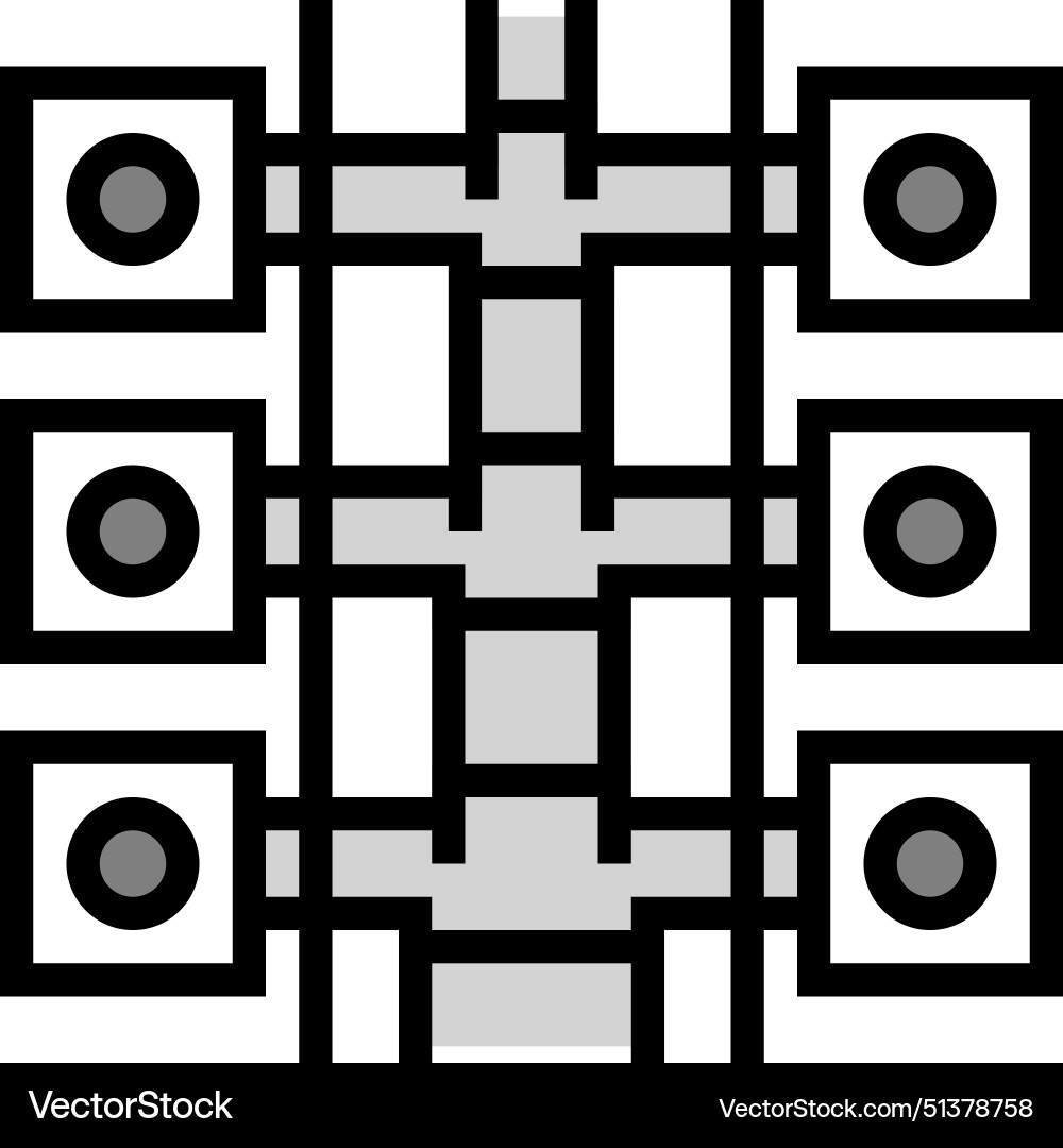 Ductwork ventilation color icon Royalty Free Vector Image