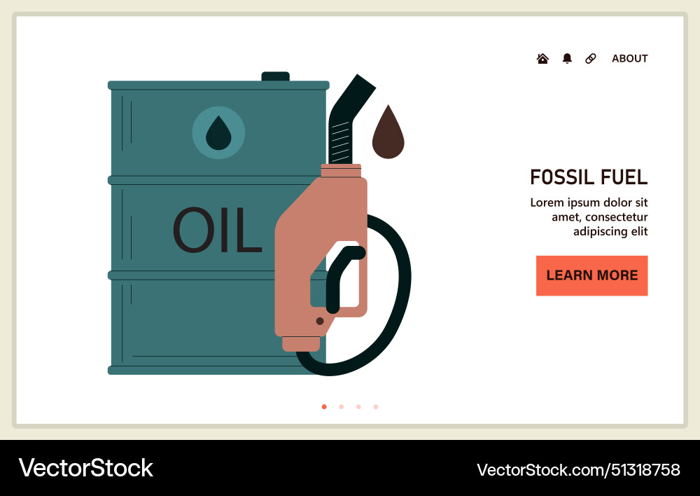 Fossil fuel oil industry resources Royalty Free Vector Image