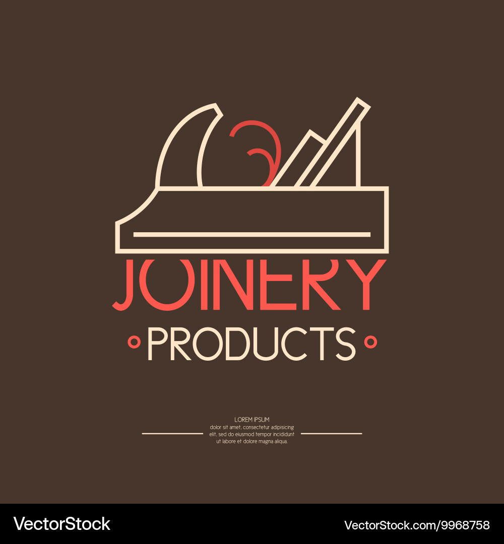 Joinery icon label Royalty Free Vector Image - VectorStock