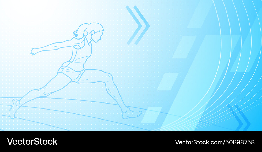 Long jumper themed background Royalty Free Vector Image