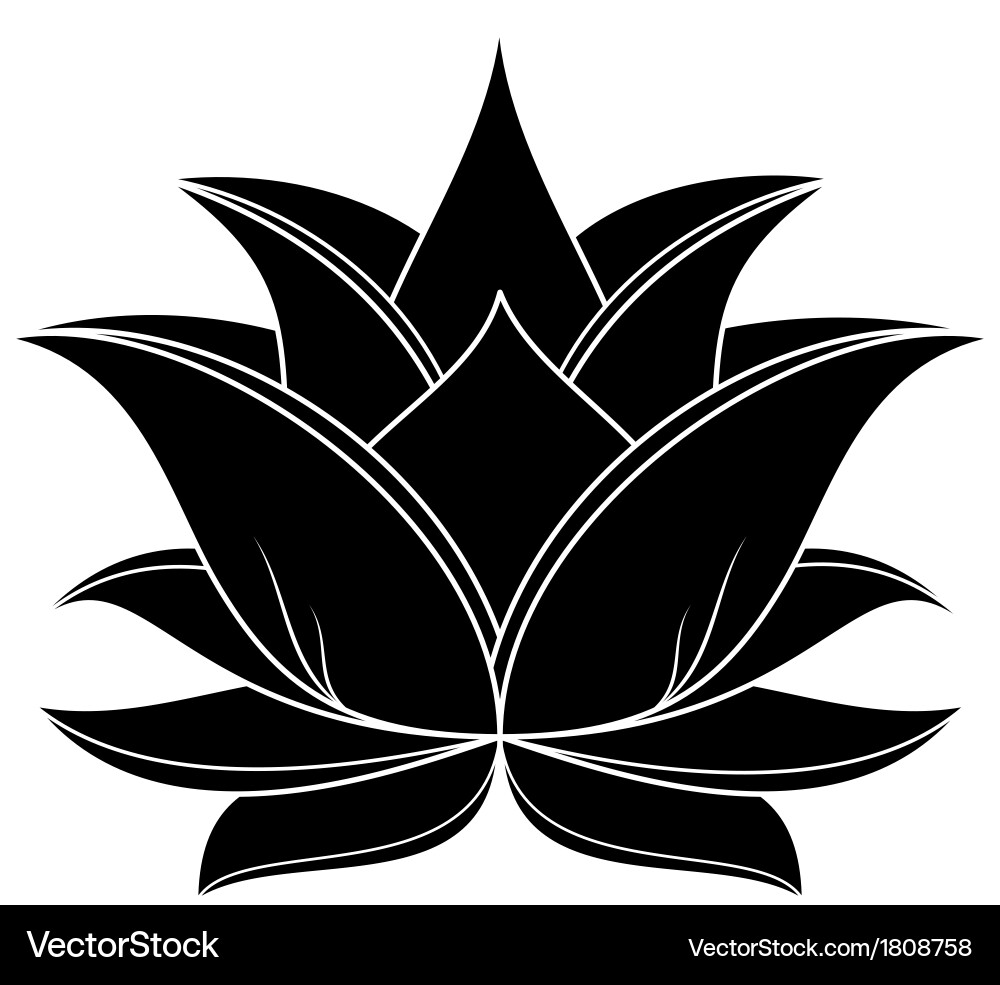 Lotus flower Royalty Free Vector Image - VectorStock