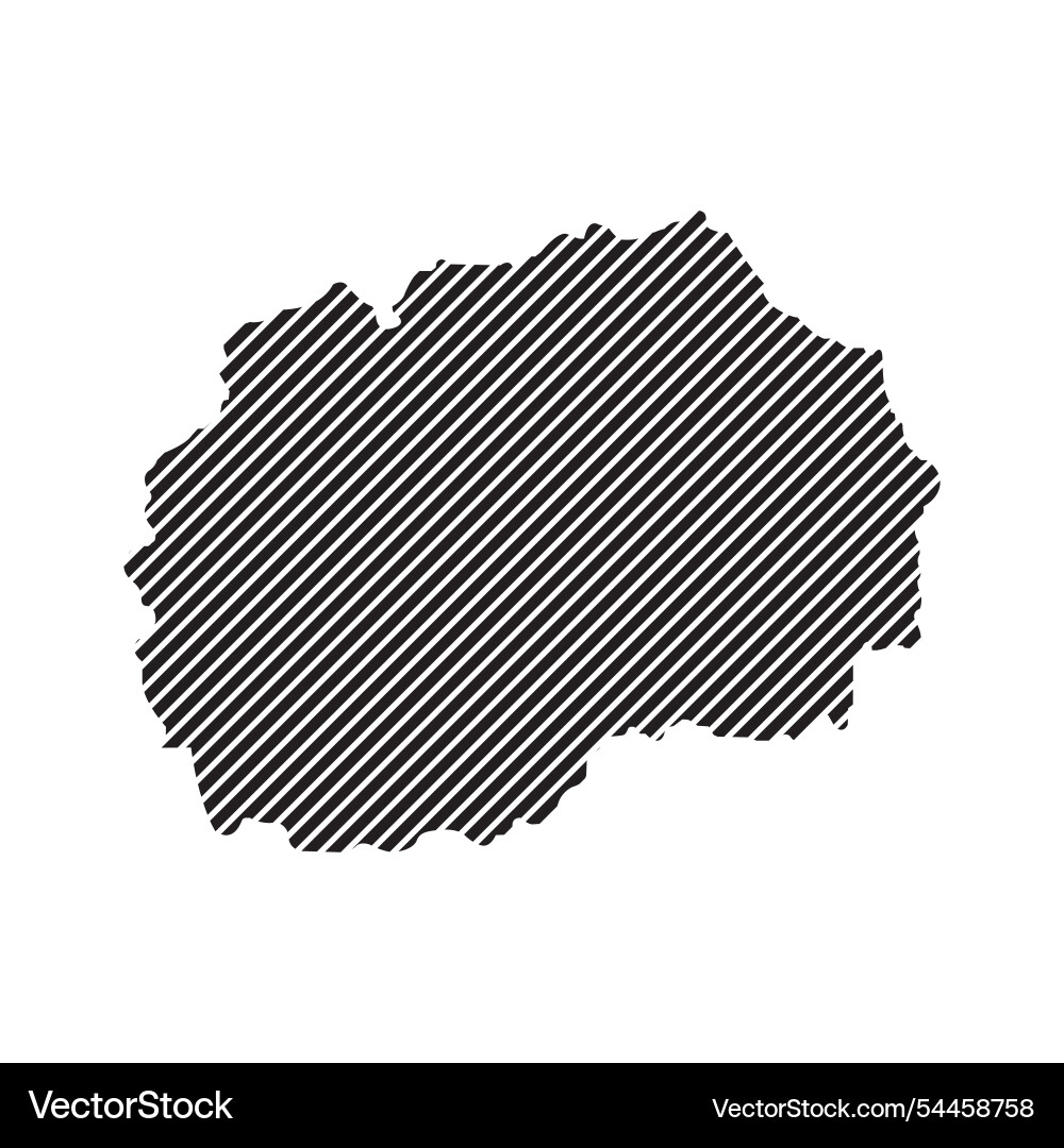 North macedonia map icon Royalty Free Vector Image