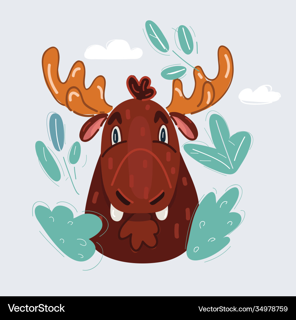 Cartoon moose Royalty Free Vector Image - VectorStock