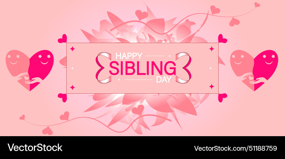 Celebrating sibling love stunning design Vector Image