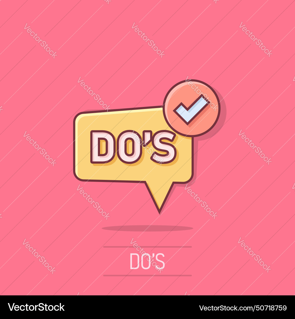 Dos sign icon in comic style like cartoon Vector Image