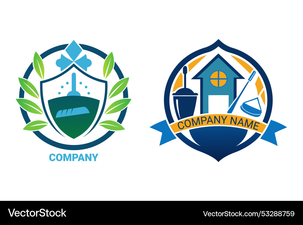Elegant cleaning logo for professional use Vector Image