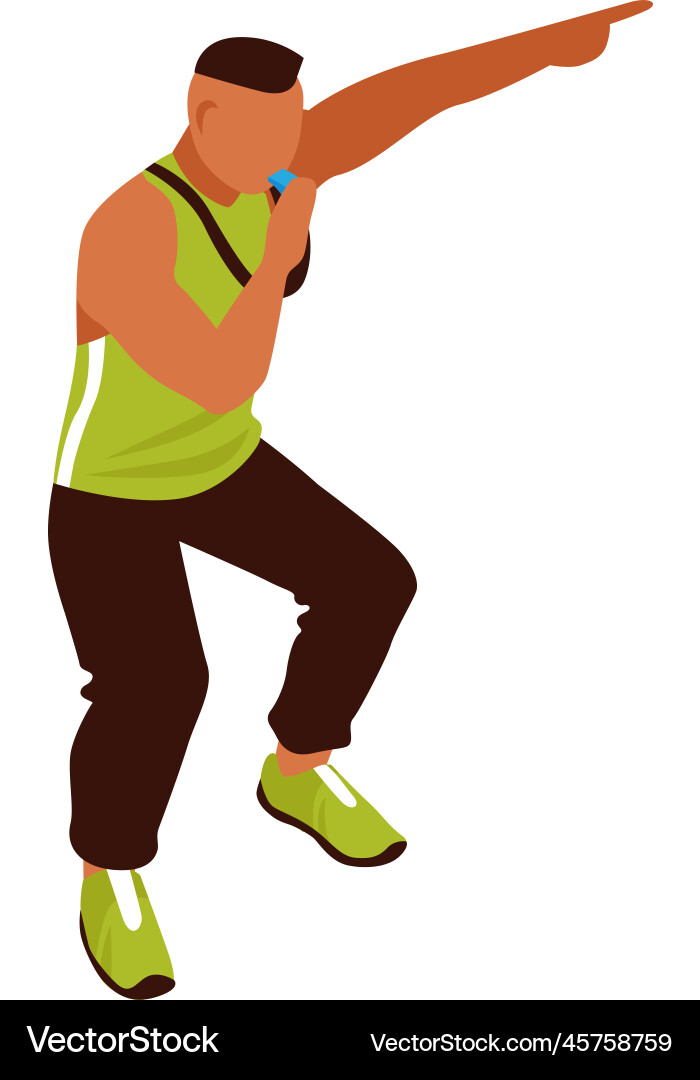 School sports trainer composition Royalty Free Vector Image