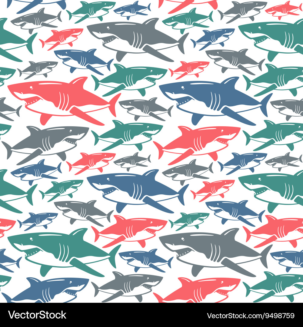 Shark Seamless Pattern Vector Images (over 3,900)