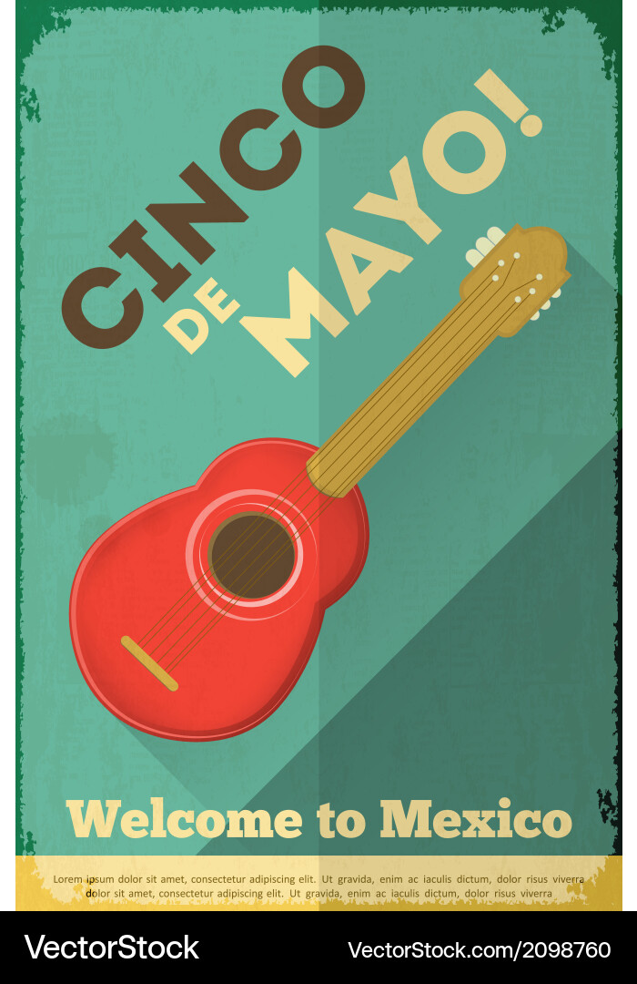 Cinco de Mayo Guitar Fiesta – Royalty-Free Vector | VectorStock