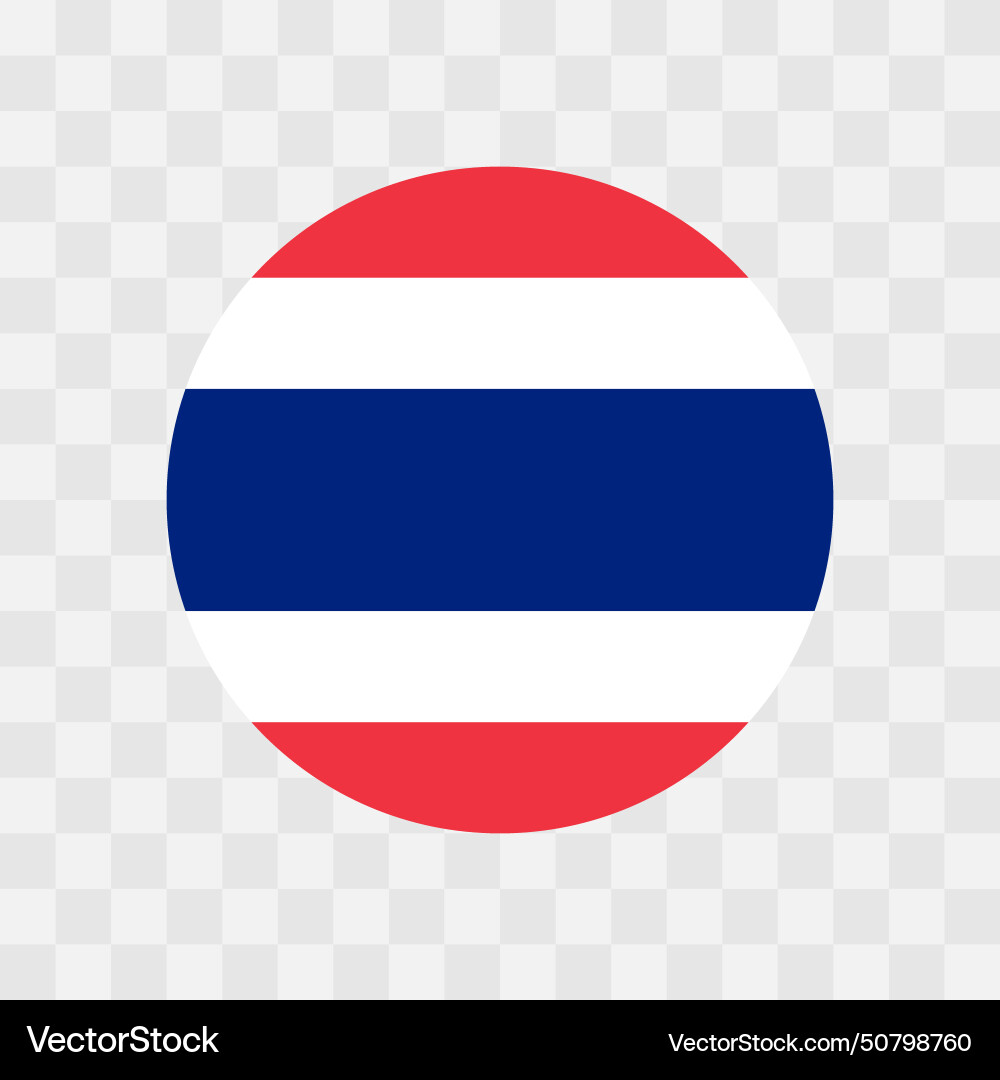 Circle flag of thailand Royalty Free Vector Image