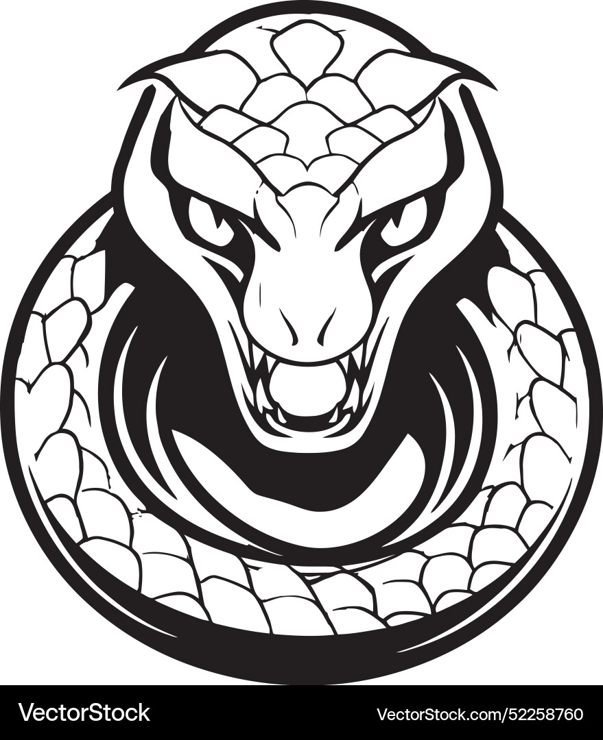 Dynamic cobra essence noir designenigmatic viper Vector Image