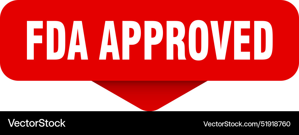 Fda approved sticker sign Royalty Free Vector Image
