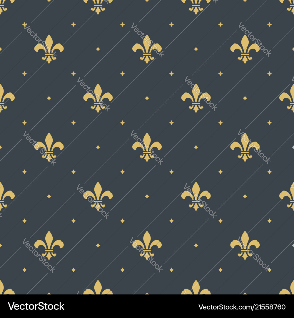 Fleur-de-lis seamless pattern background Vector Image