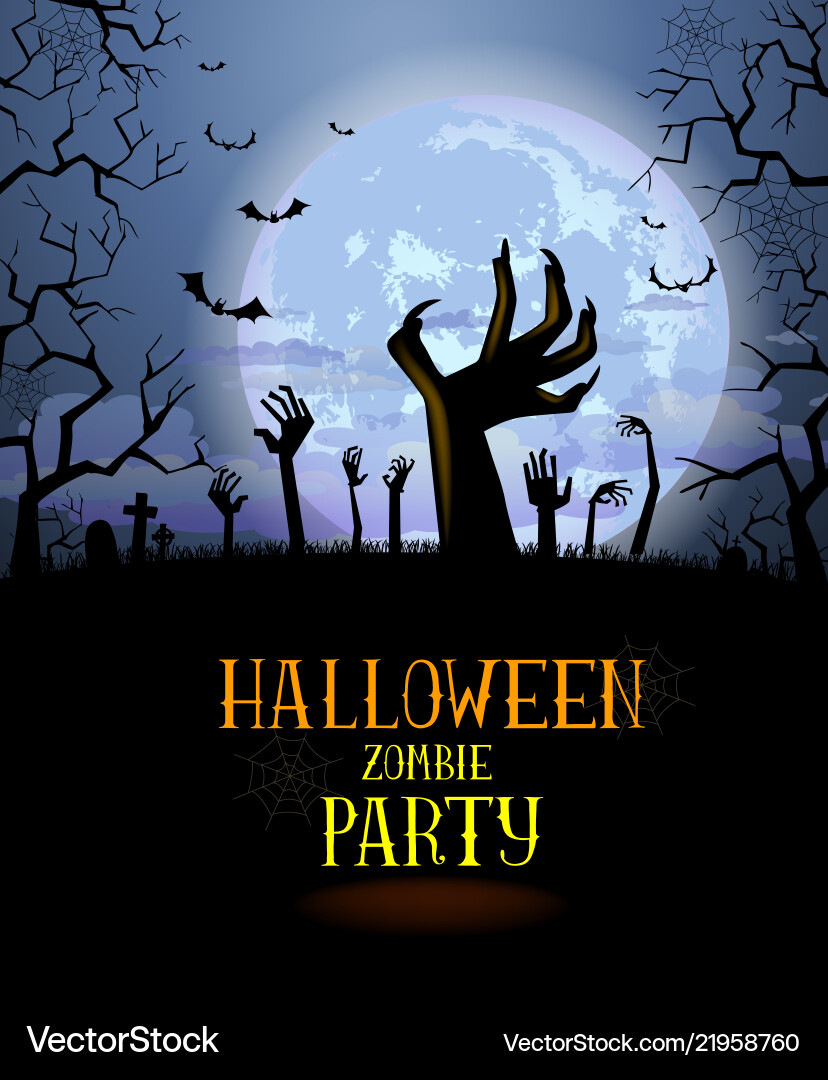 Halloween background for a poster Royalty Free Vector Image