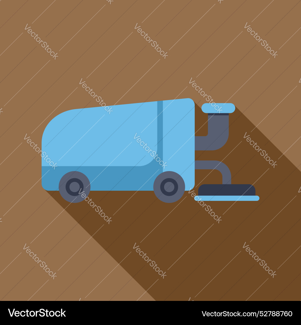 Professional cleaning machine scrubbing floor Vector Image