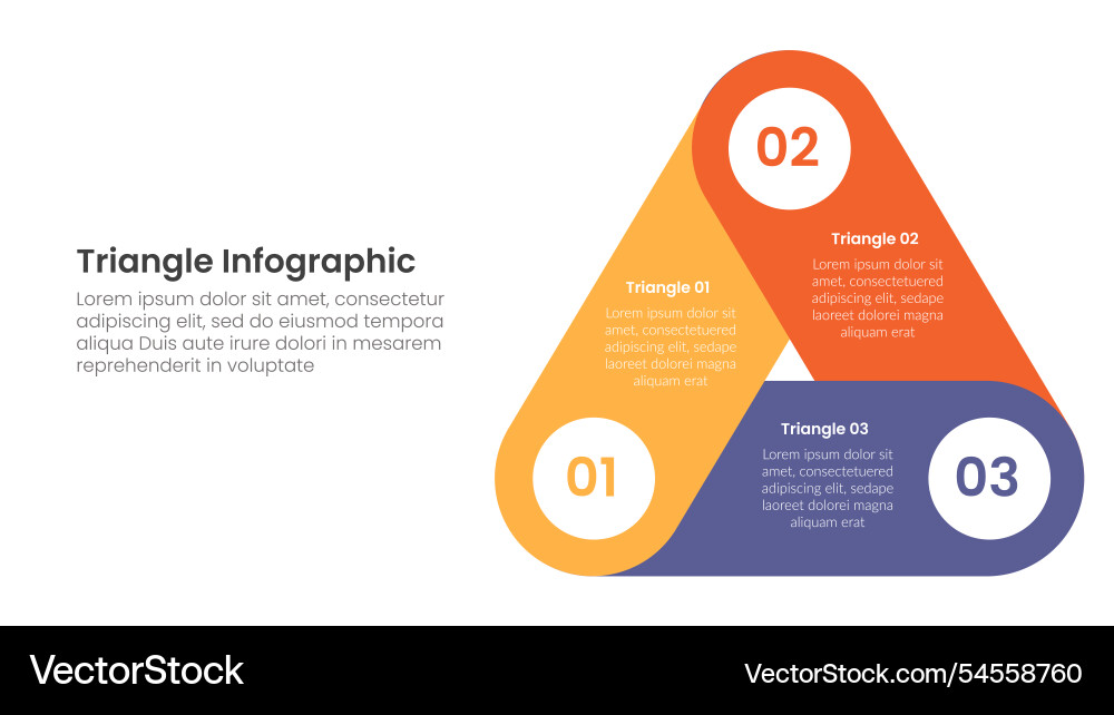 Triangle base shape infographic template banner Vector Image