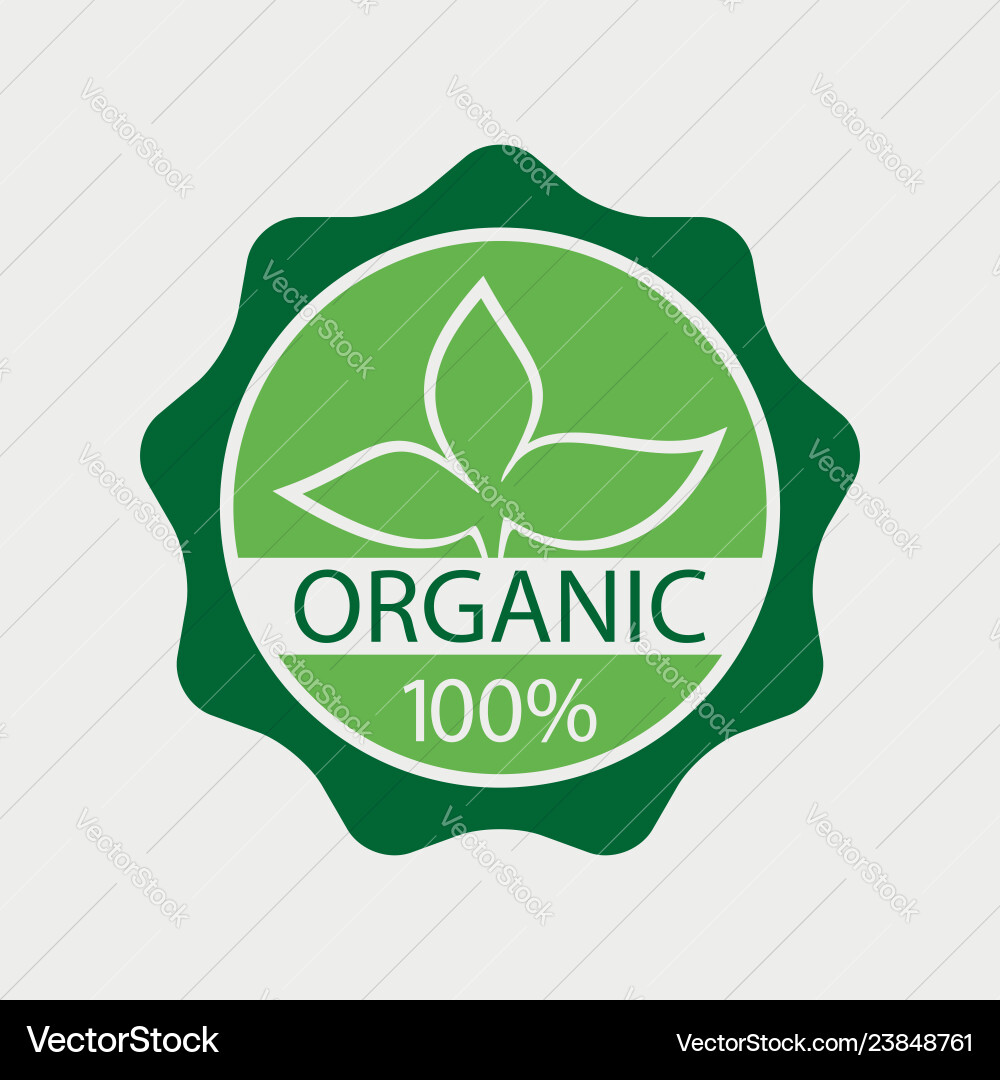 Organic label Royalty Free Vector Image - VectorStock