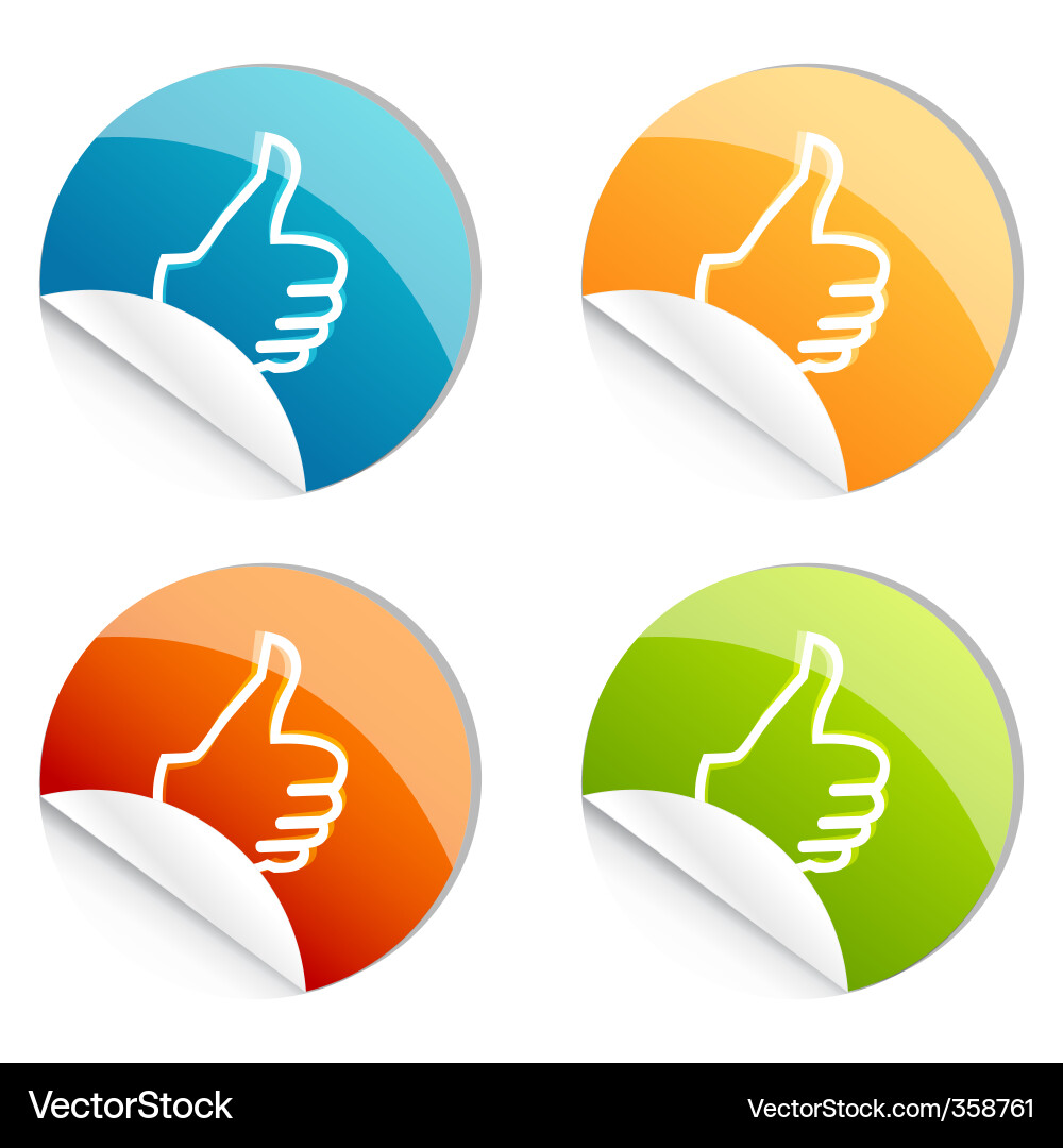 Thumbs up logo Royalty Free Vector Image - VectorStock